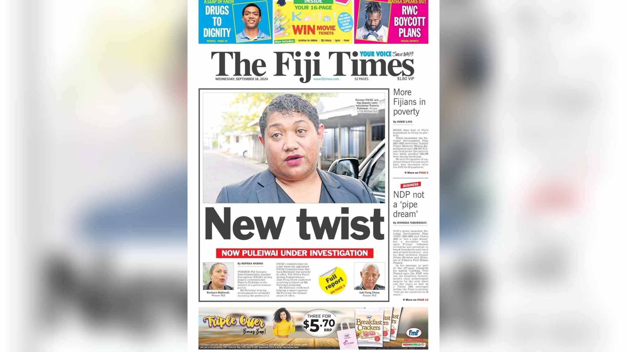 From the Editor-in-Chief’s desk: Your September 18 briefing - The Fiji ...
