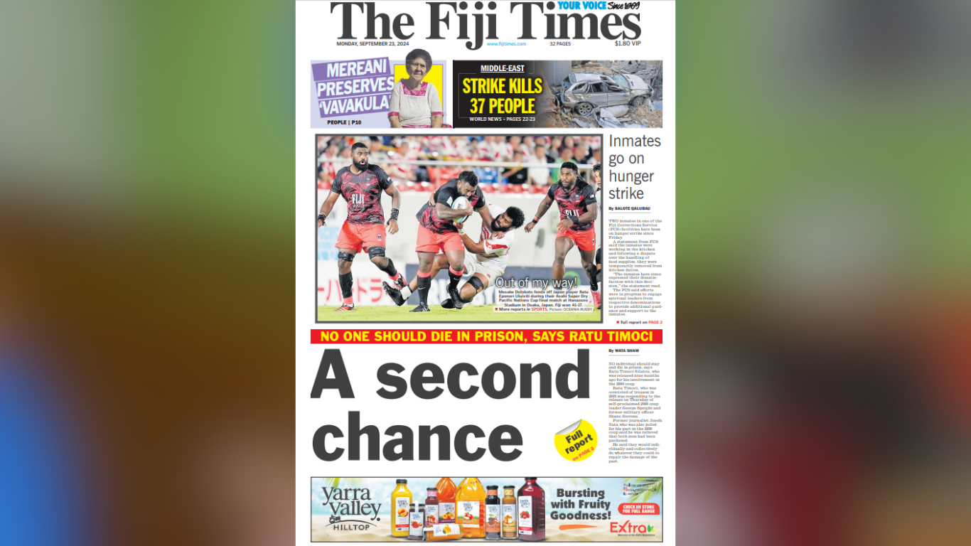 From the Editor-in-Chief’s desk: Your September 23 briefing - The Fiji ...
