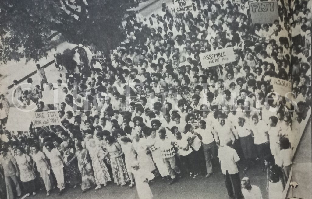 Back in history | Hundreds protest in Suva - The Fiji Times