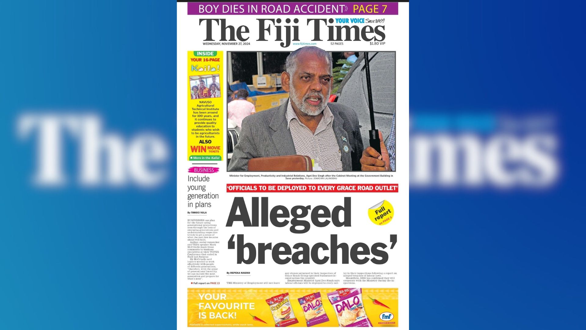 From the Editor in Chief's desk | Wednesday, November 27, 2024 - The ...