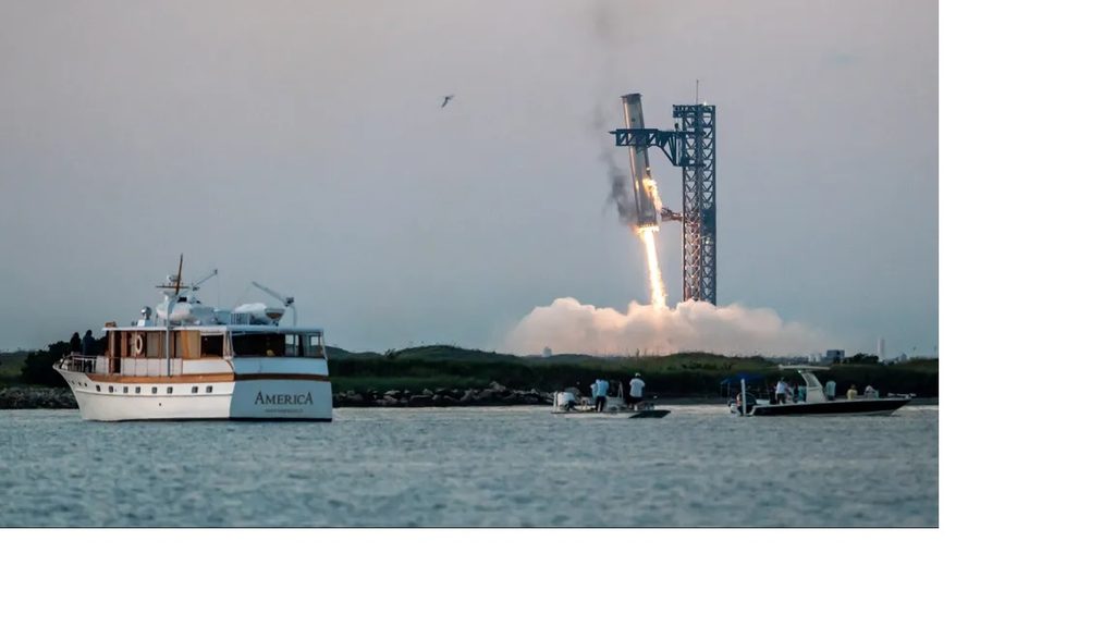 Space technology | SpaceX catches Starship rocket booster with ...
