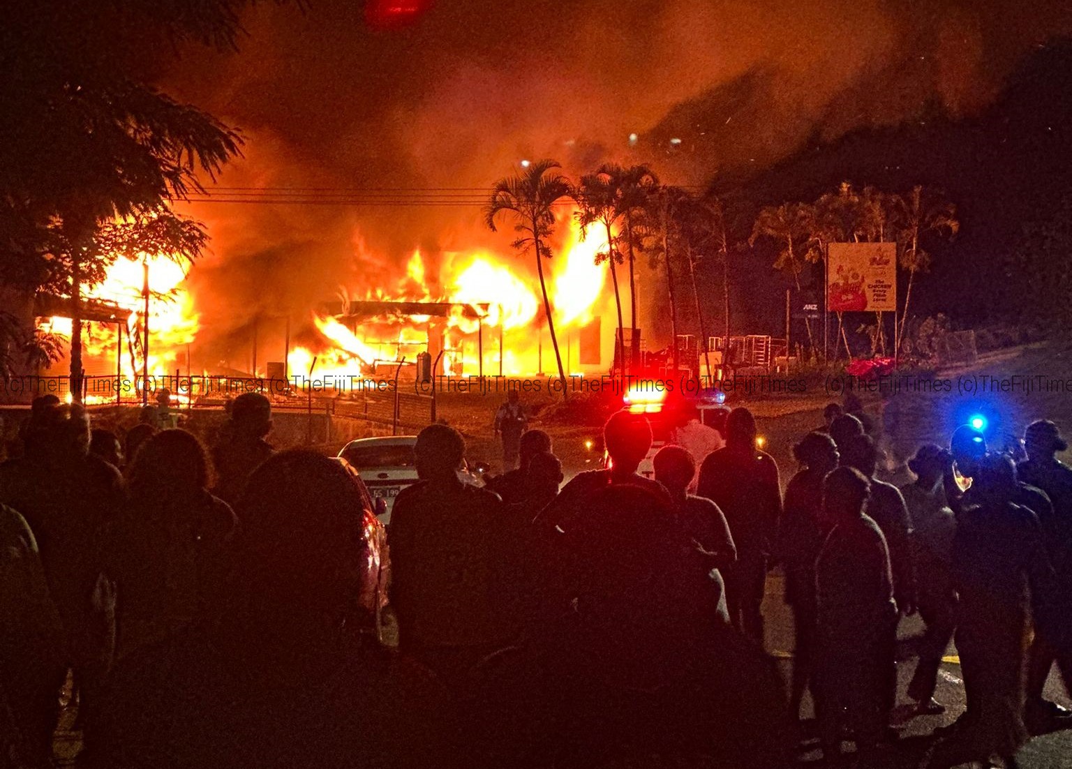 Building in Kalabu Tax Free Zone on fire - The Fiji Times