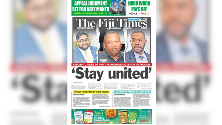 From the Editor in Chief's desk | February 18, 2025 - The Fiji Times