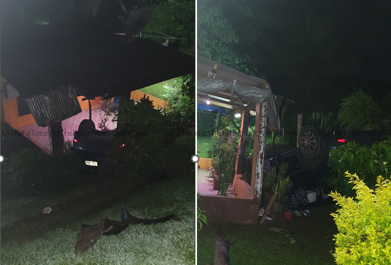 Vehicle ends up in Nadi compound, car occupants flee the scene - The ...
