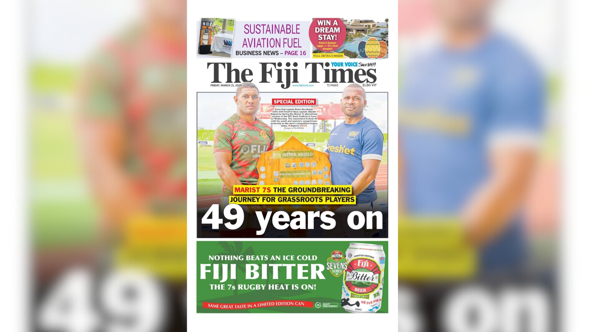 From the Editor in Chief's desk | The Fiji Times March 21, 2025 - The ...