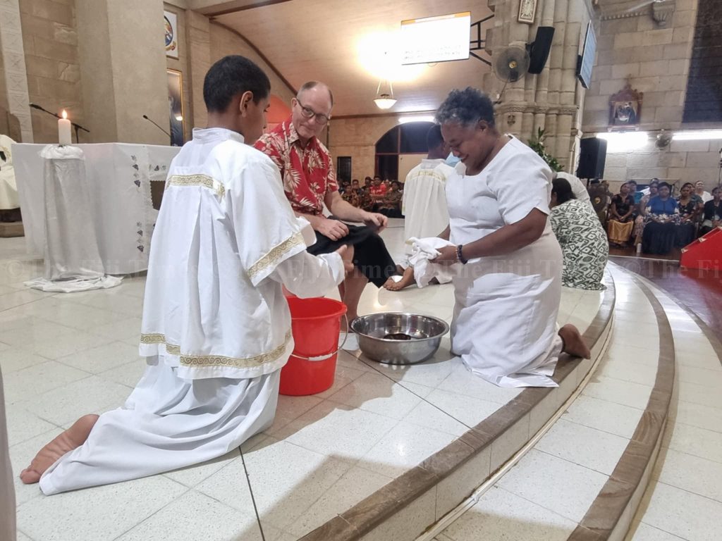 Christians mark Holy Thursday with washing of the feet - The Fiji Times