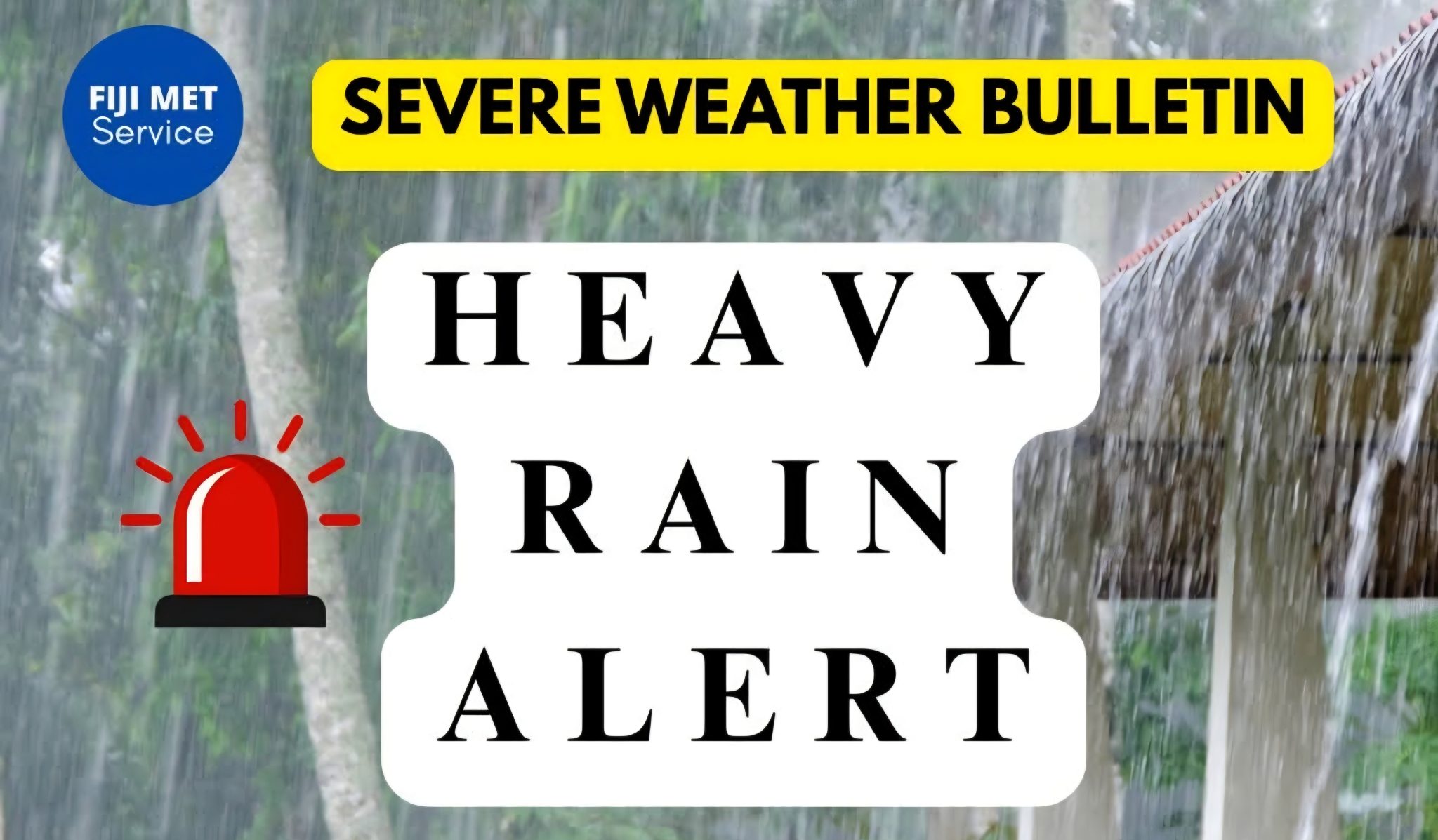 Heavy rain alert now in force for parts of Fiji - The Fiji Times