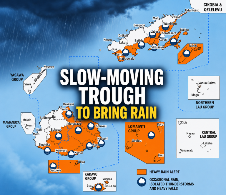 Heavy rain alert issued for parts of Fiji - The Fiji Times