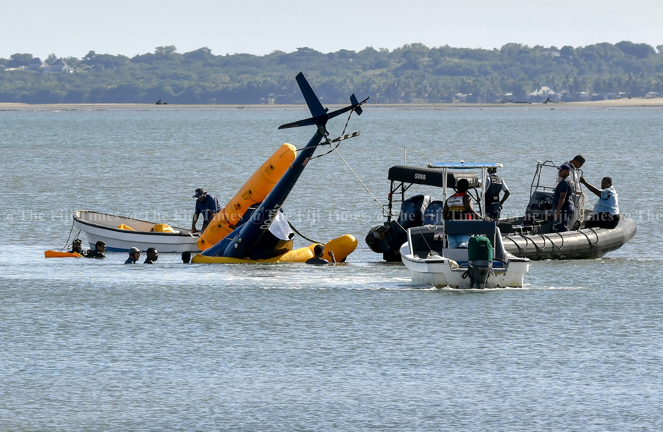 Quick response saves helicopter pilot after sea landing - The Fiji Times
