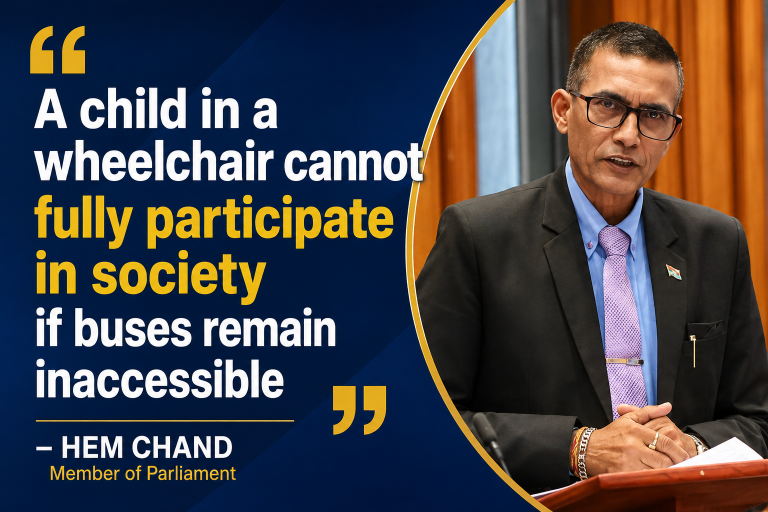 Families carrying disability burden, says Chand - The Fiji Times